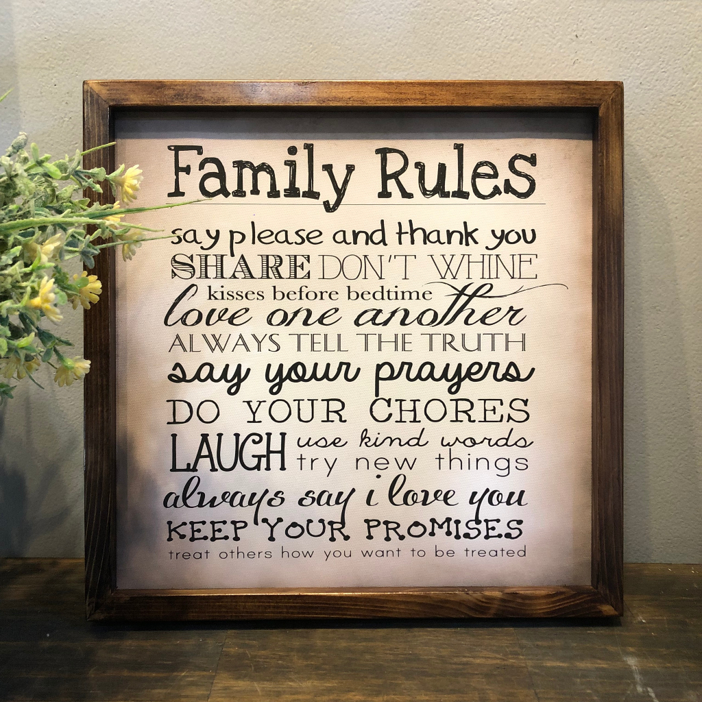 Family painting with Family meaning, natural wood frame, wall painting ...