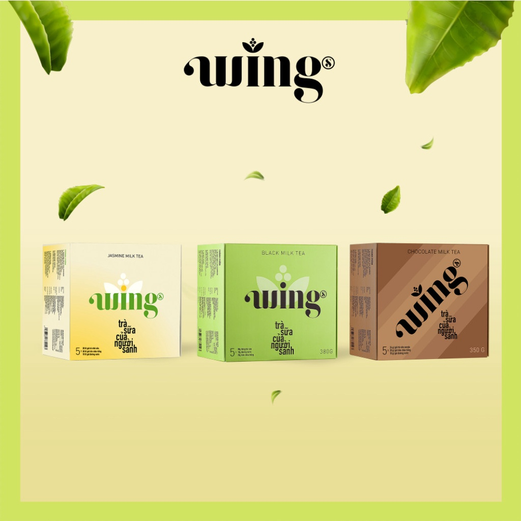 Homemade Wings Milk Tea Box of 5 Sets Black Tea Flavor and Cocori ...