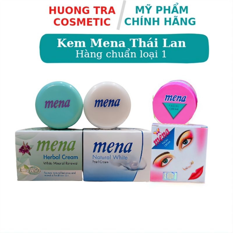 Genuine Thai Green Mena Skin Whitening Cream, Mena Green Cream, Mena ...