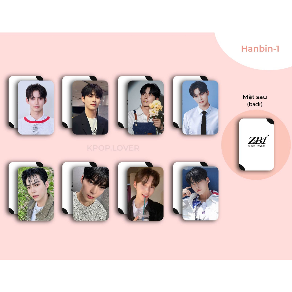 Set OF 8 CORNERED CARD Sung Hanbin - ZB1 (Zerobaseone) | Shopee Philippines