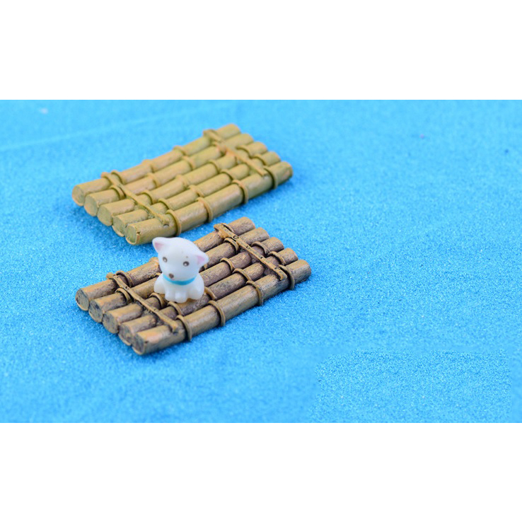 Bamboo raft model to decorate miniature landscapes and aquariums ...