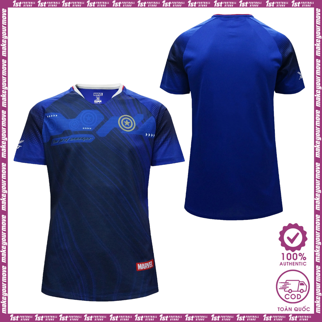 Captain America Marvel 12F971 Blue T-Shirt - FBT Thailand Brand ...
