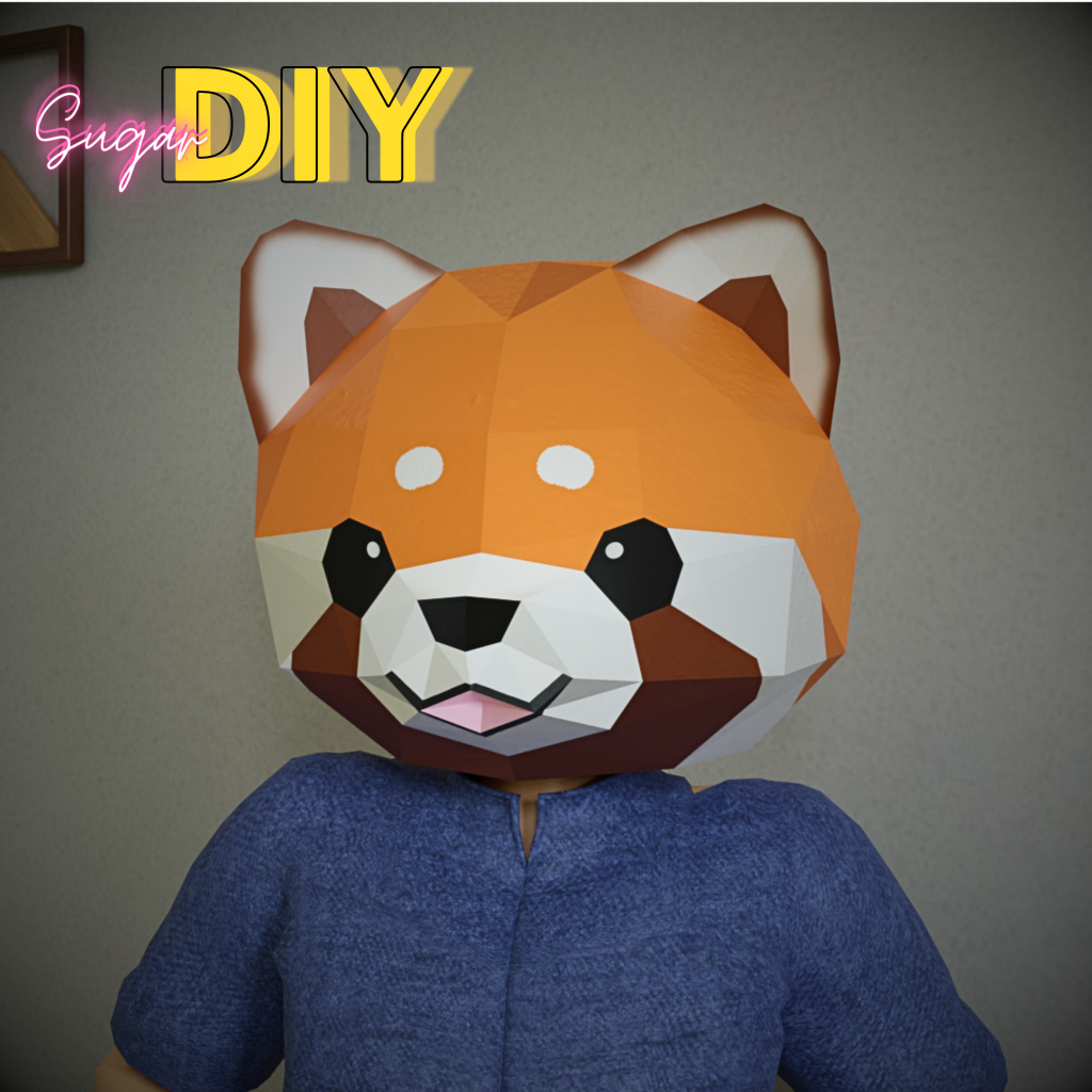 Red Panda Mask - Colored DIY Paper Model | Shopee Philippines