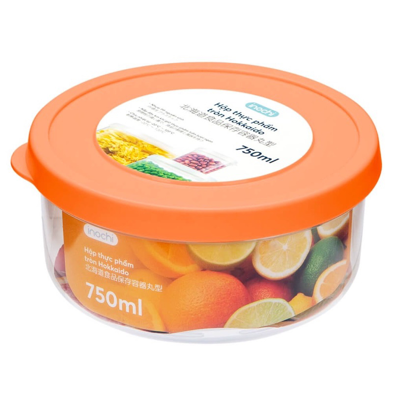 Genuine Inochi Round Food Box - Hokkaido 750ml-Japanese Standard PP ...