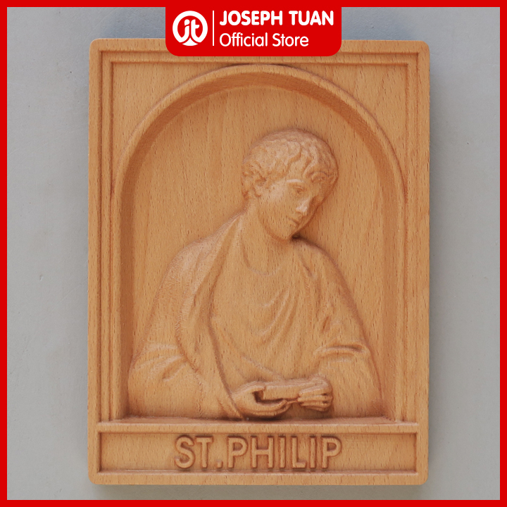 Wooden wall painting of Saint Philipphes (St. Philip) | Shopee Philippines