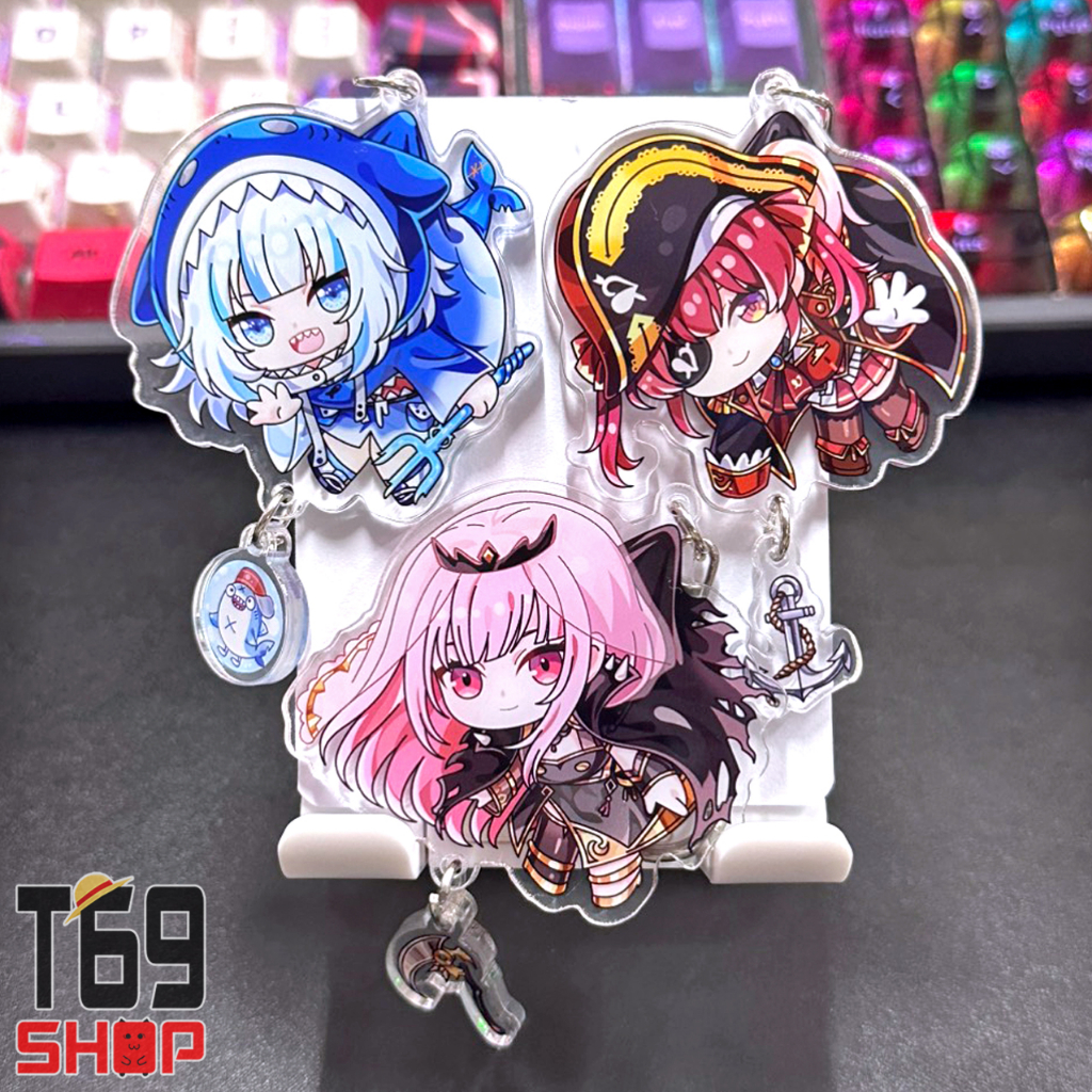 Hololive VTuber mica keychain (High quality - Print pressed between 2 ...