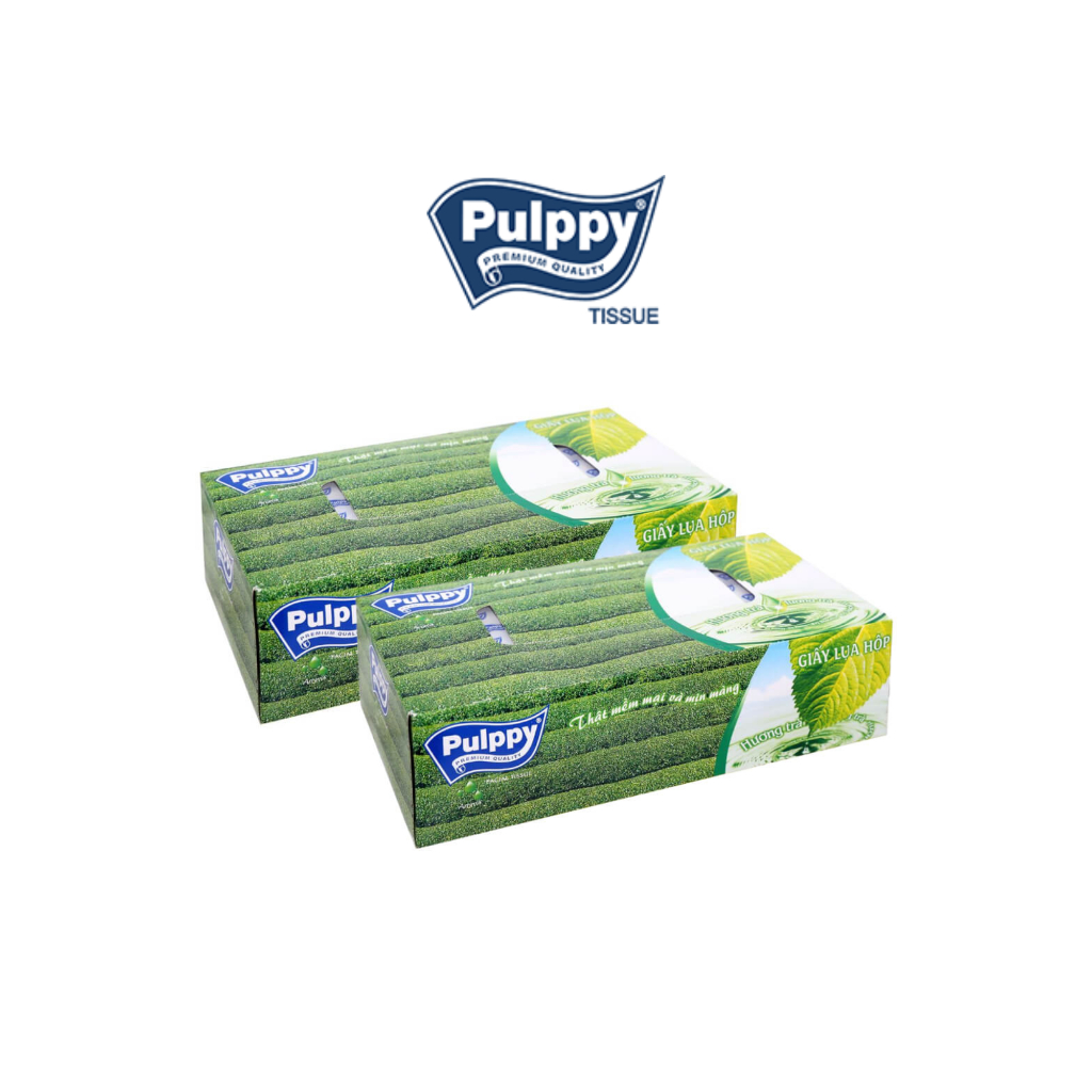 Genuine Pulppy tea-flavored tissue paper box (2 boxes) | Shopee Philippines