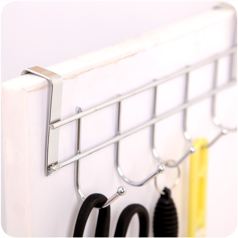 Convenient 5-hook stainless steel bar for hanging kitchen utensils, 5 ...