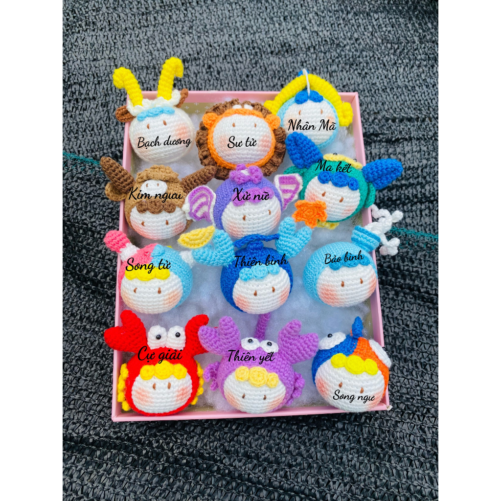 Wool keychains, 12 zodiac keychains (real pictures at the end) | Shopee ...