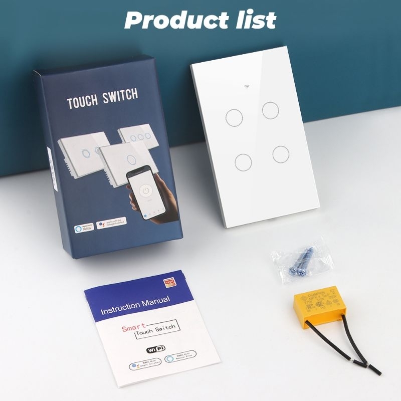 Tuya Gang Smart Touch Switch Tuya Gang 1 / 2 / 3 /4 Wireless Wall ...