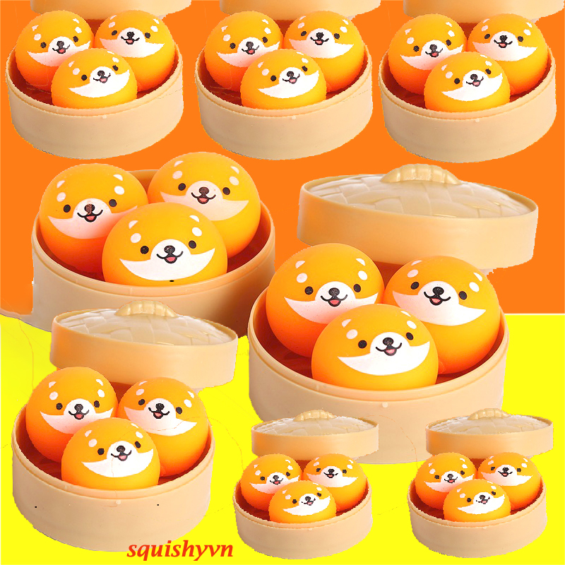 1 Cute Yellow SHIBA DOG Squishy Mochi, Cute Stress Relief Toy to Dispel ...
