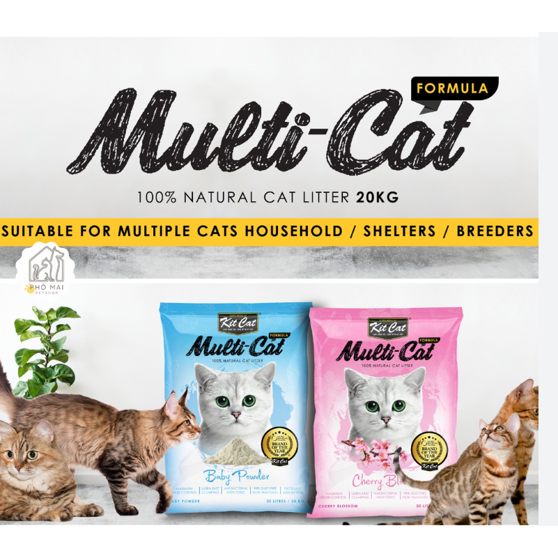 Kit cat multi cat deodorizing bentonite cat litter - 5kg and 2kg ...