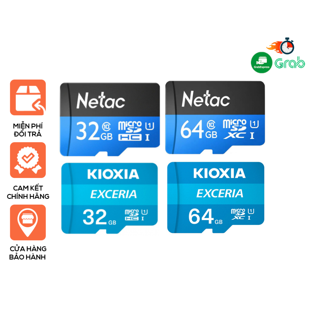 Genuine Netac,Kioxia 32G,64G Memory Card Class10 | Shopee Philippines