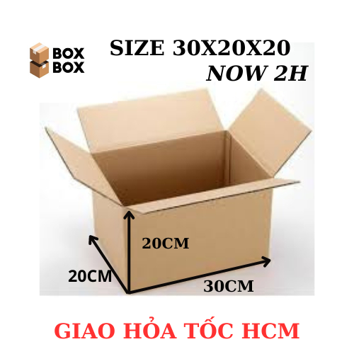 Carton box size 30x20x20 used to pack goods for express delivery ...