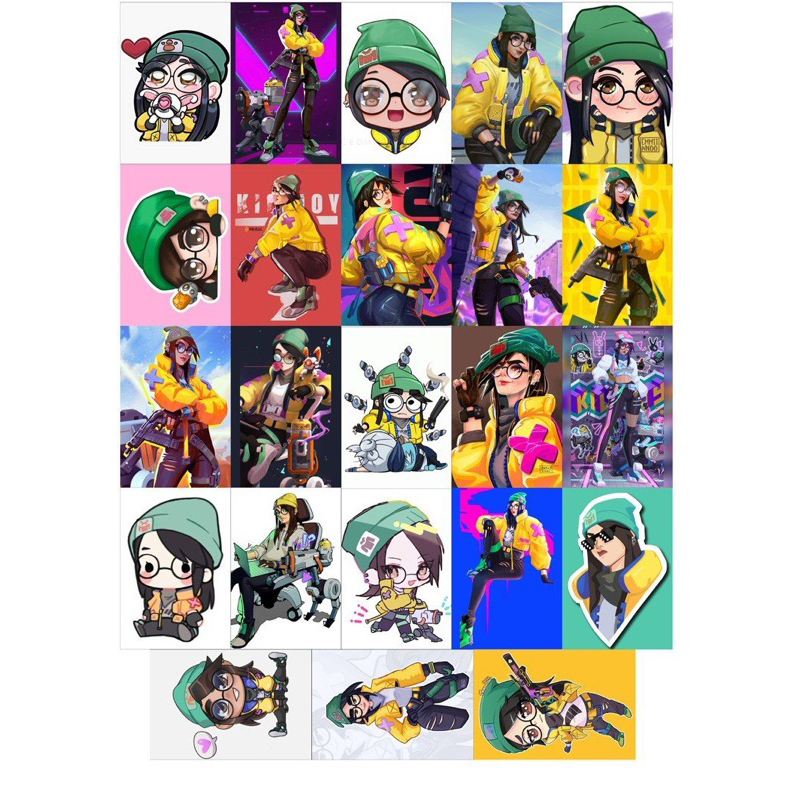 Killjoy valorant card 25 different silk-pressed images / Valorant ...