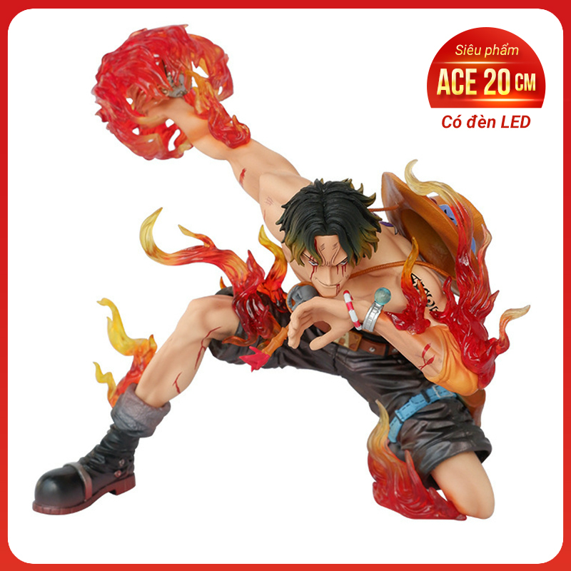 Ace fire fist model in super cool fighting position with LED fire ...