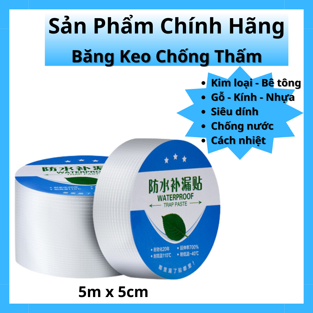 Leakproof, Waterproof Adhesive Roll 5m x 5cm - Super Adhesive Tape ...