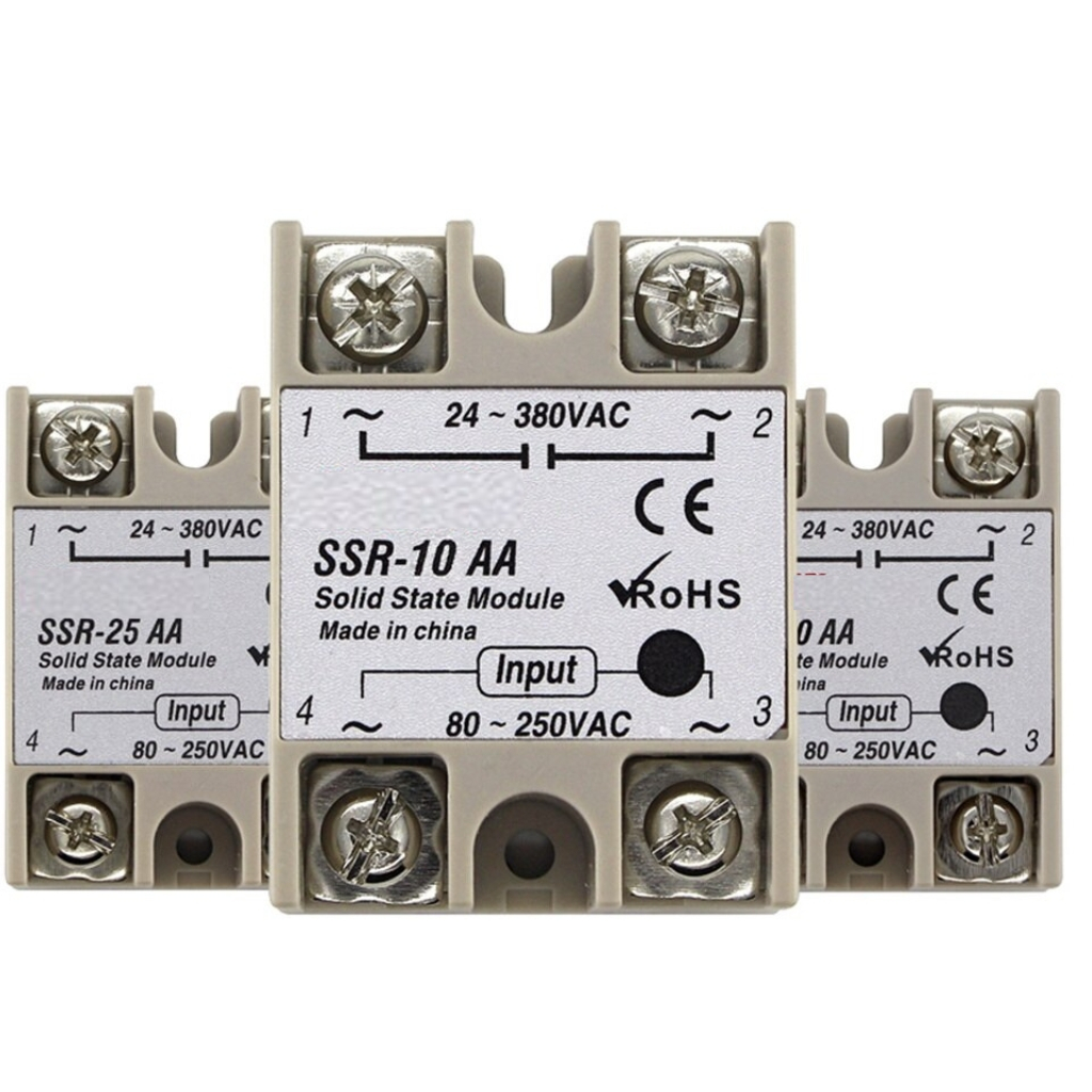 Semiconductor relay SSR-40AA, SSR-75AA, SSR-100AA Solid state relay SSR input 80-250V output 24 ...