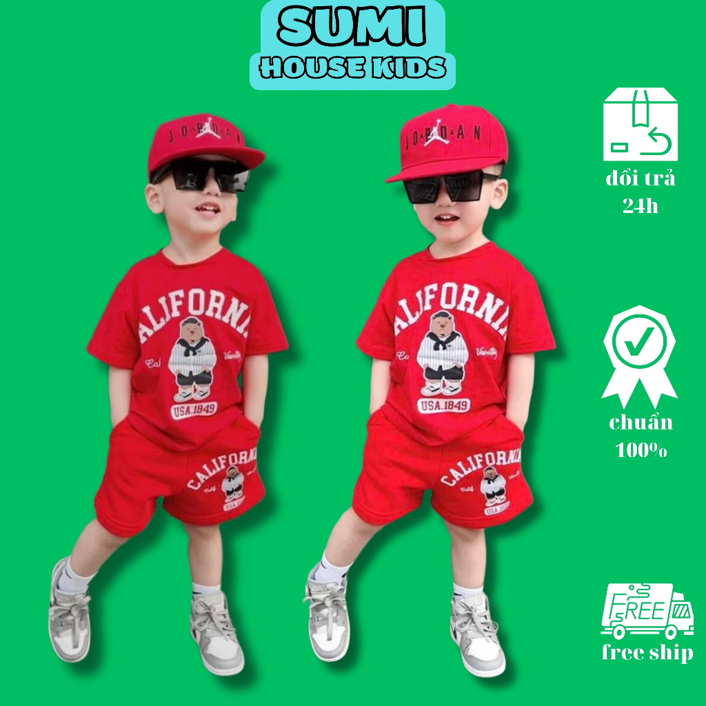 Korean Children's Clothing with lovely CANIFORNIA BEAR print, soft ...