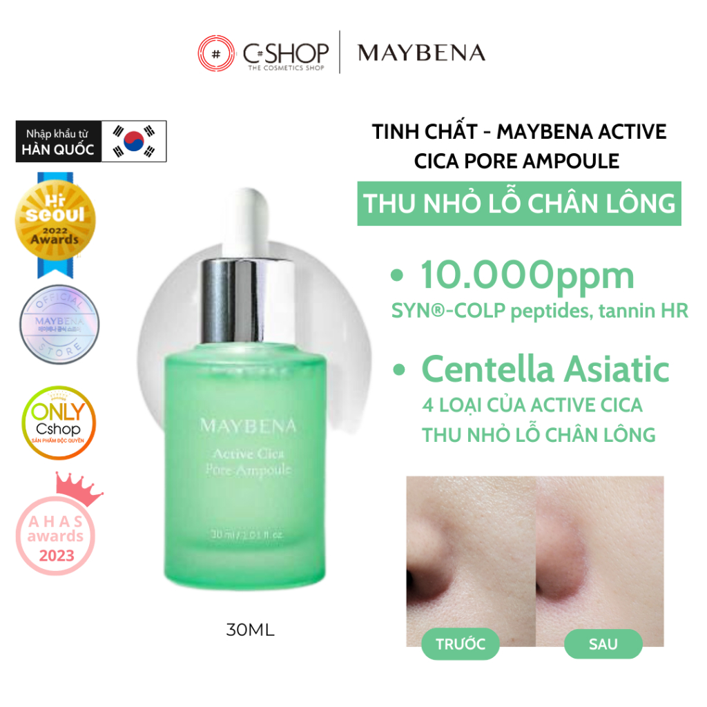 Maybena ACTIVE CICA PORE AMPOULE PORE Tightening, Moisturizing and ...