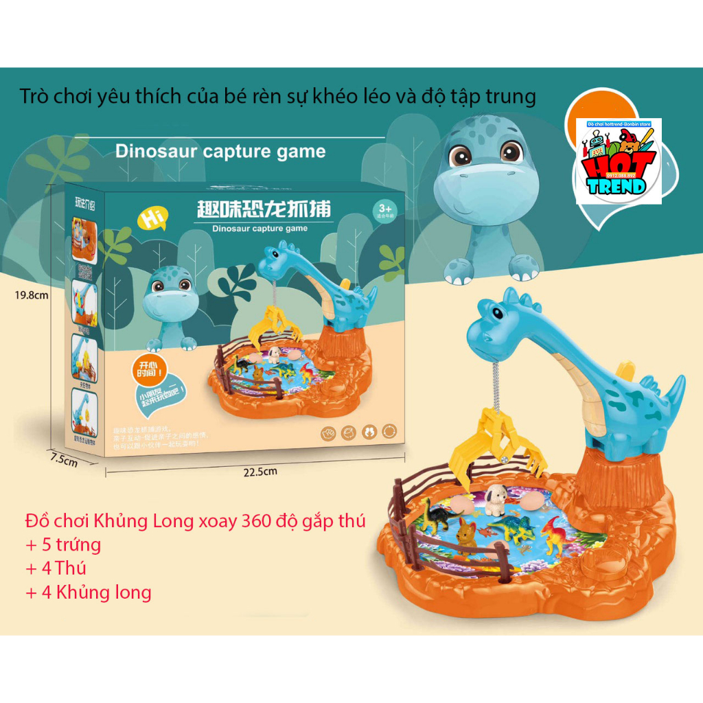 Dinosaur game rotates 360 degrees and picks up fun animals, interesting ...
