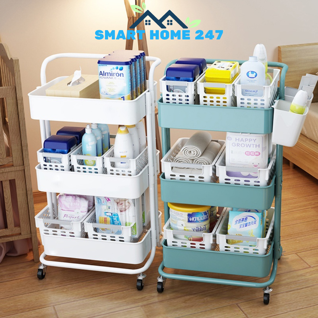 Milk Diaper Shelf, Spa Stroller, Multi-Purpose 3-Storey Plastic Shelf ...