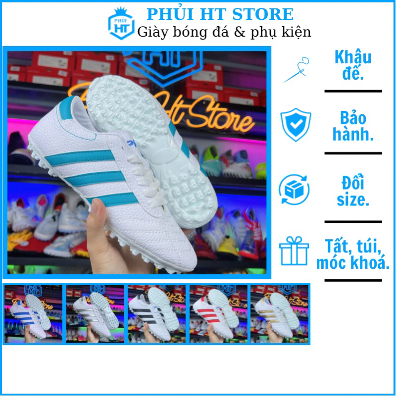 Ht TF 3-stripe WRINKLED LEATHER football boots (with fully stitched ...