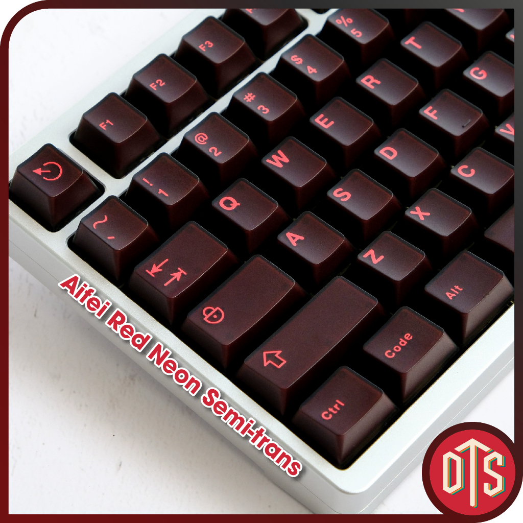 Aifei Red Neon semi-transparent ABS double-shot Keycap Set | Shopee ...