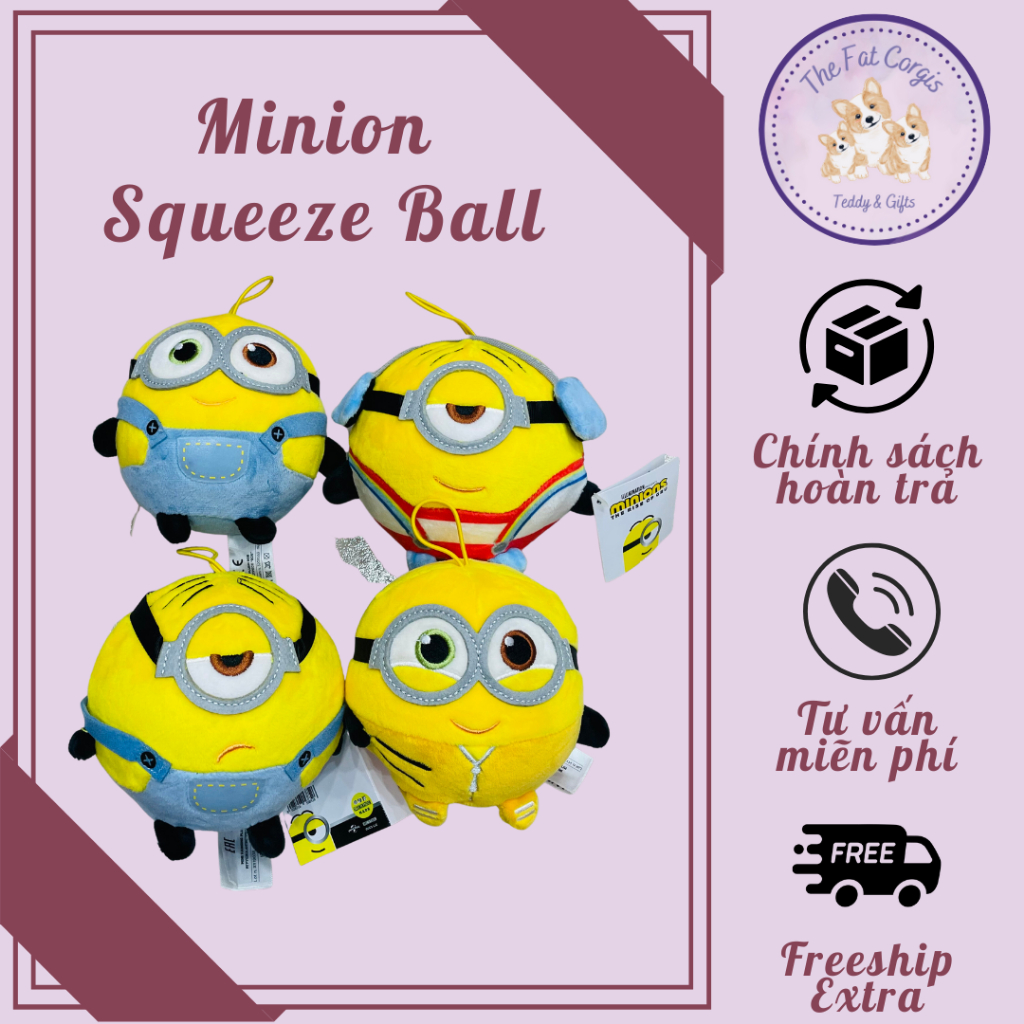 Despiceble Me Minion Kevin Stuart Bob plush teddy bear 12cm | Shopee ...