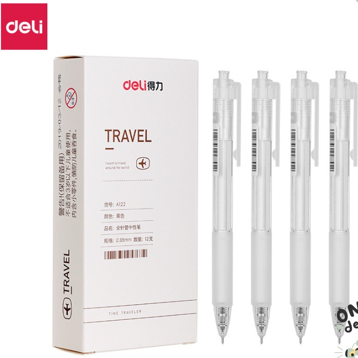 Deli A122 0.35mm Black Ink gel Ballpoint Pen | Shopee Philippines