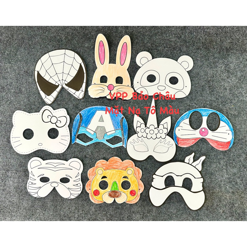 Animal-super Character / Mid-Autumn HALLOWEEN Coloring Mask For Kids To ...