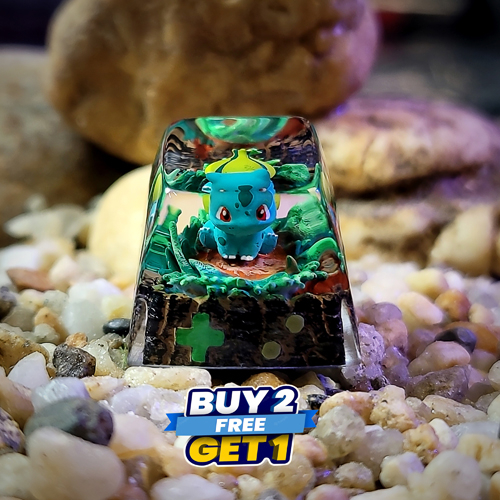 Bulbasaur keycap, pokemon bulbasaur mechanical keyboard button, pokemon ...