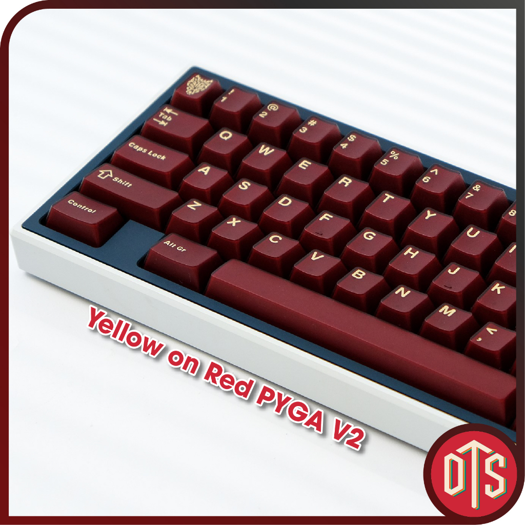 Aifei Yelow on Red PYGA V2 Semi-transparent Keycap | ABS double-shot ...