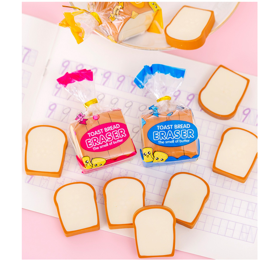 Super cute Sandwich Shaped Pencil Eraser (4 Pcs / Set) | Shopee Philippines