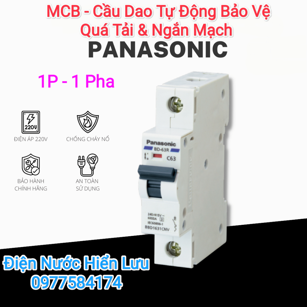 Panasonic Automatic Circuit Breaker, Circuit Breaker MCB 1P/ 1Phase ...