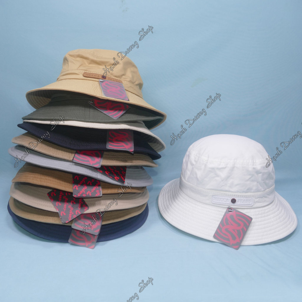 6cm wide brimmed bucket hat with Mecca Jeans leather face, genuine Z ...