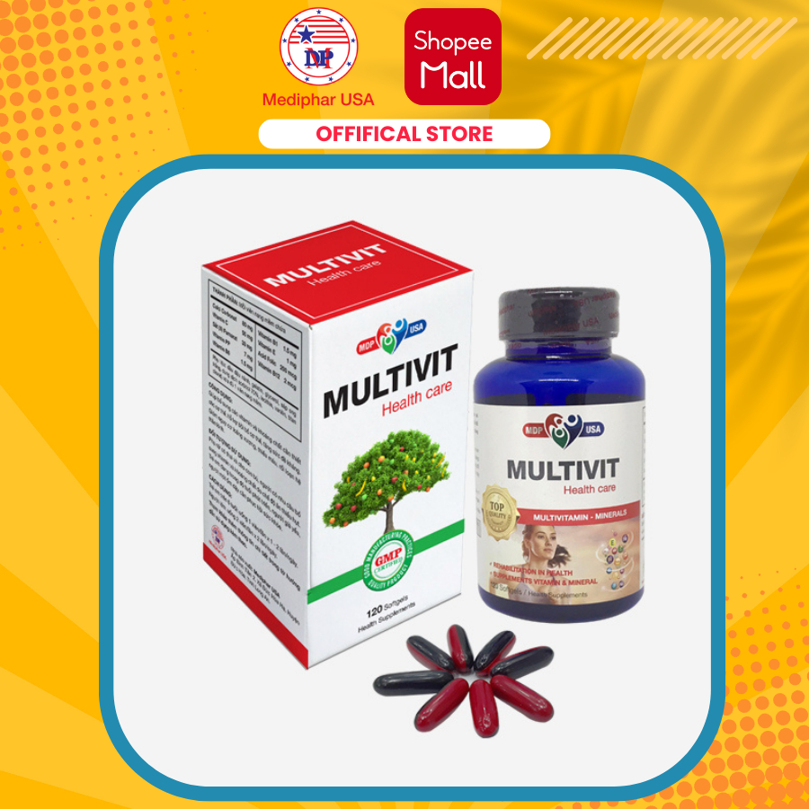 Multivit Softgels MDP - Bottle of 120 tablets - Daily Vitamin and ...