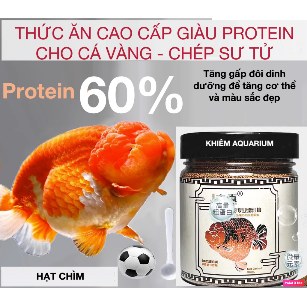 Ranchu goldfish food JIZHEN LIONHEAD 60% PROTEIN helps fish develop ...