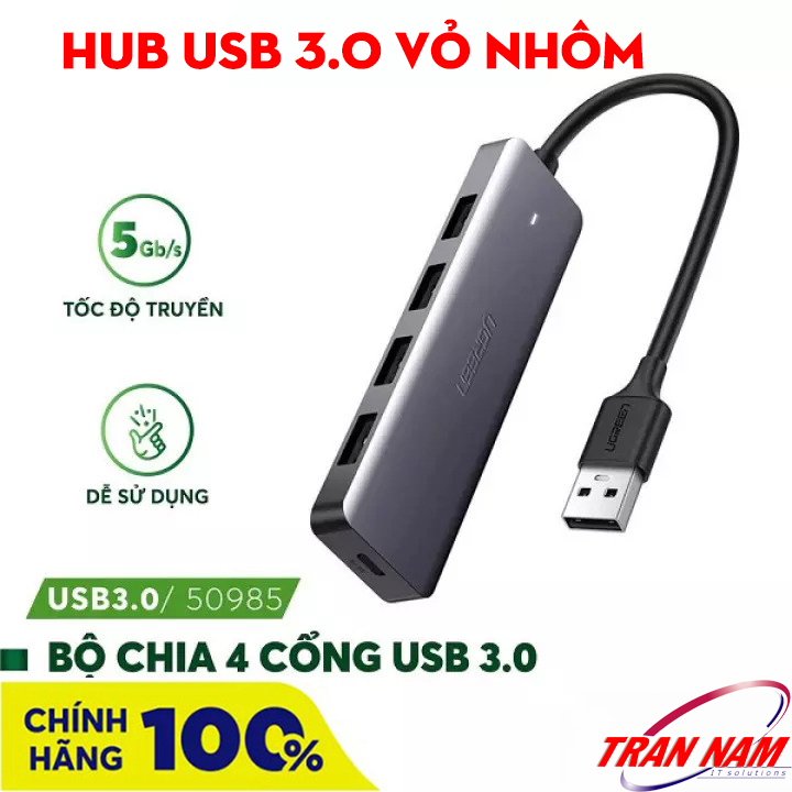 Ugreen 50985 4-Port USB 3.0 Splitter Supports Auxiliary Power Supply ...