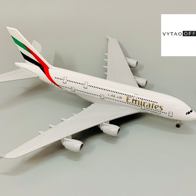 20cm AIRBUS A380 SERIES AIRBUS MODEL OF EMIRATES WITH WHEELS (1:400 ...