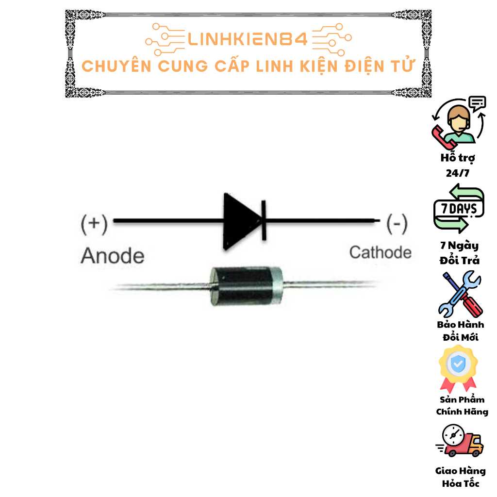 Rectifier Diode 1N4007 1N4004 1N4001 1N5399 RL257 1N5408 | Shopee ...