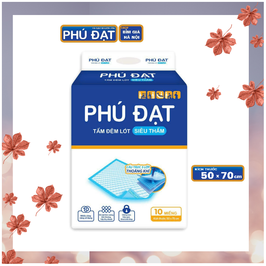 Phu Dat diapers for the elderly, large SIZE 50 x 75cm. (pack of 10 ...