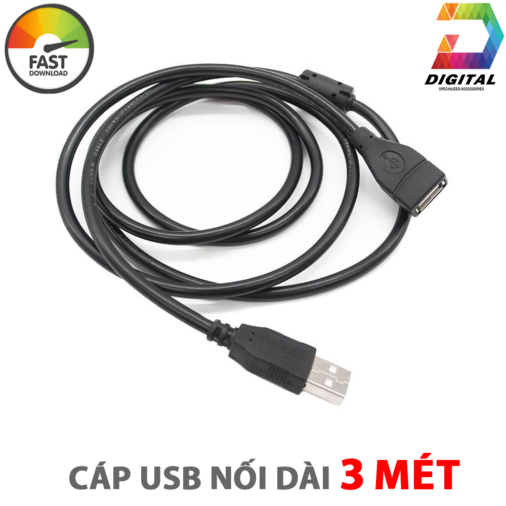 Genuine Non-Interference 3 Meter USB Extension Cable | Shopee Philippines