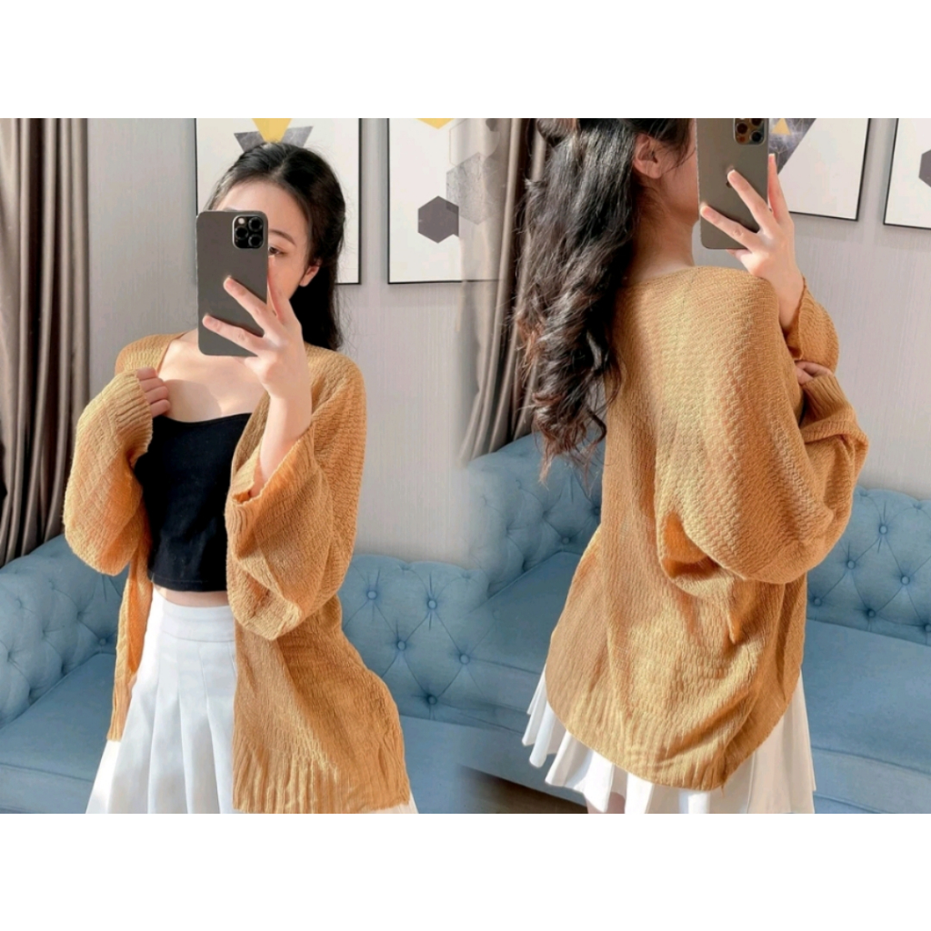 Korean Style Thin Wool Cadigan (Cadigan Rabbit Fur Wool) | Shopee ...