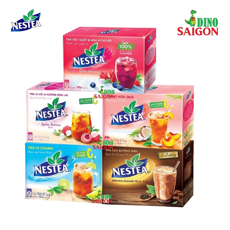 Nestea Tea Flavors Milk Tea, Red Artichoke, Lemon, Lychee and Peach ...