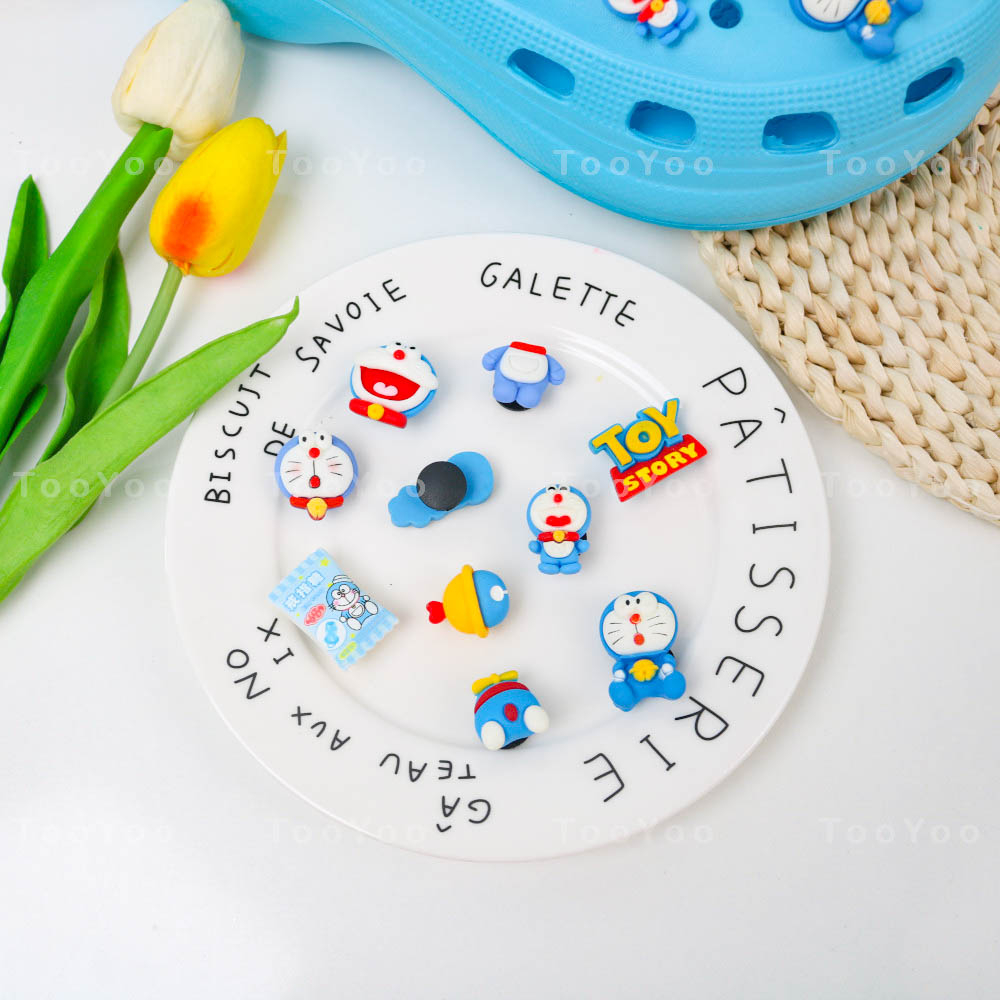 Jibbitz cute Rubber Button Doraemon crocs Decorated cute TooYoo BK00319 ...