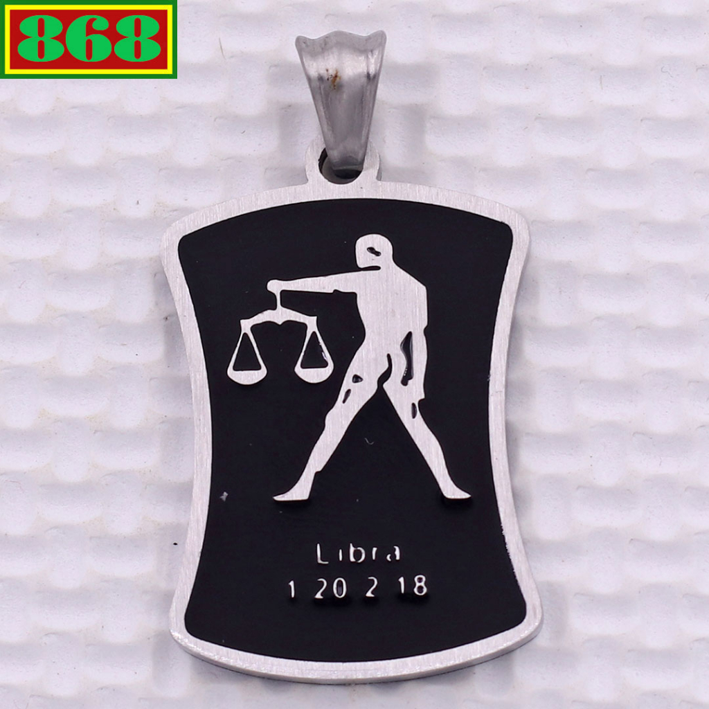 Libra pendant - Stainless steel Libra with stainless steel hook, Zodiac ...