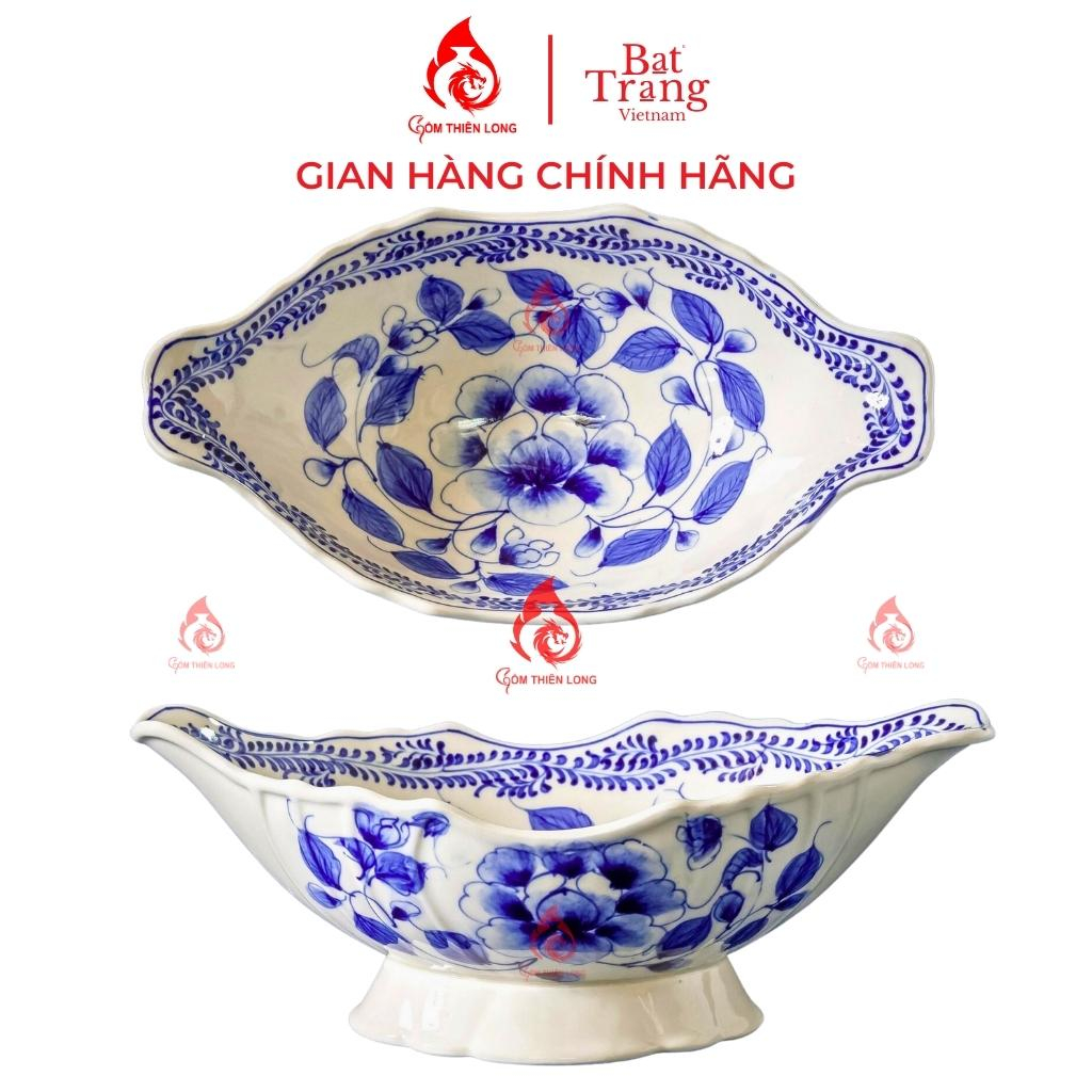 Genuine Bat Trang ceramic chicken offering bowl, Thien Long Ceramic ...