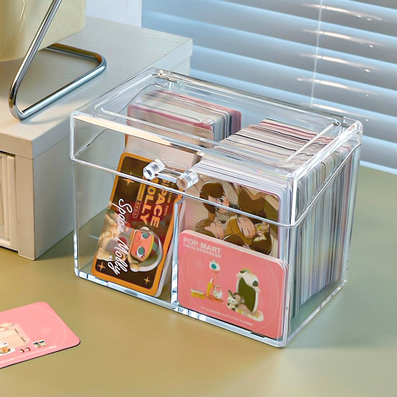 Transparent MICA BOX with 2 CARD COMPARTMENTS - Fox raising otters ...