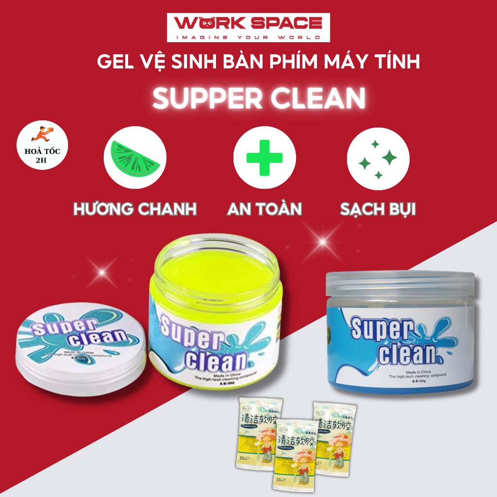 Computer cleaning Gel, Super Clean slime with lemon scent to Clean ...